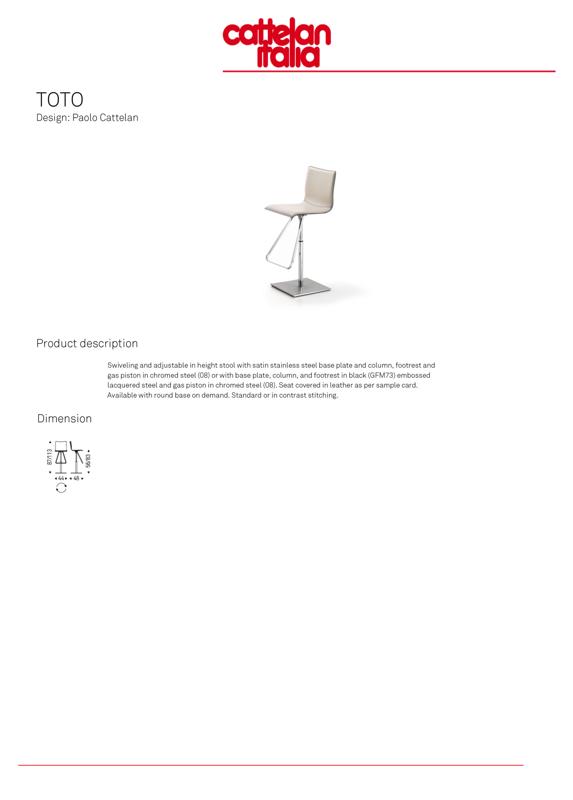 Toto | Stools - RCD Design Center