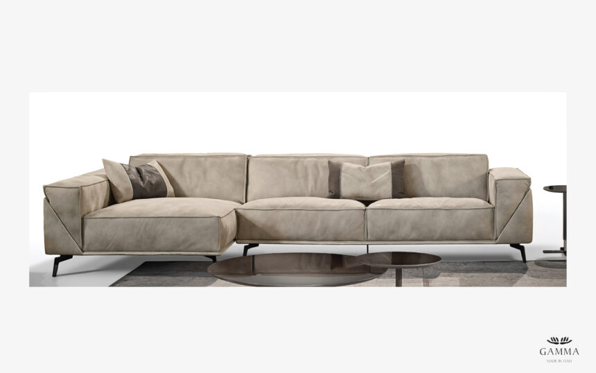 Vincent | L- shape Sofa (CAT.H LEATHER MAORI 687 SMOKE) - RCD Design Center